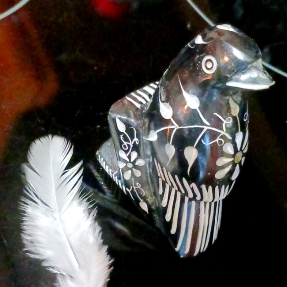 Hand Crafted | Art | Raven Handcarved Soapstone Figurine Statue ...